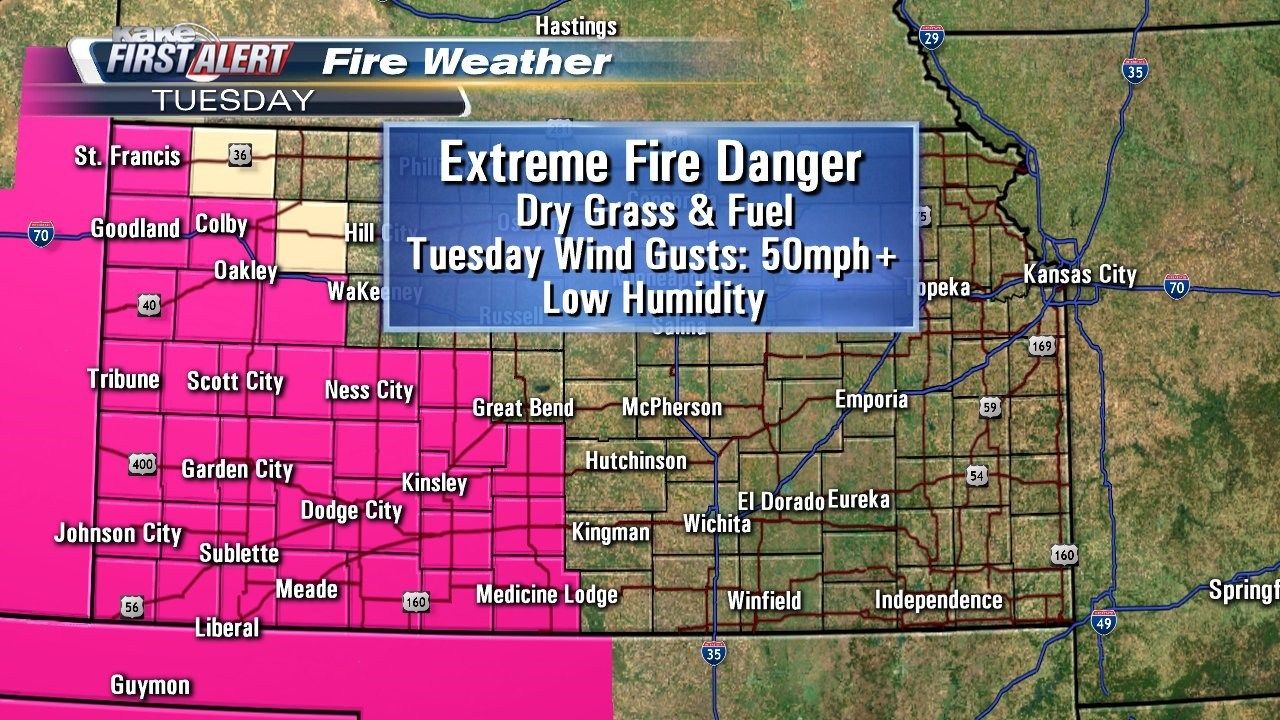 Officials: Despite moisture, fire danger high in Kansas - KAKE