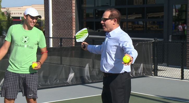 Miles learns game of pickleball on Hawks and Highways stop in Wichita ...