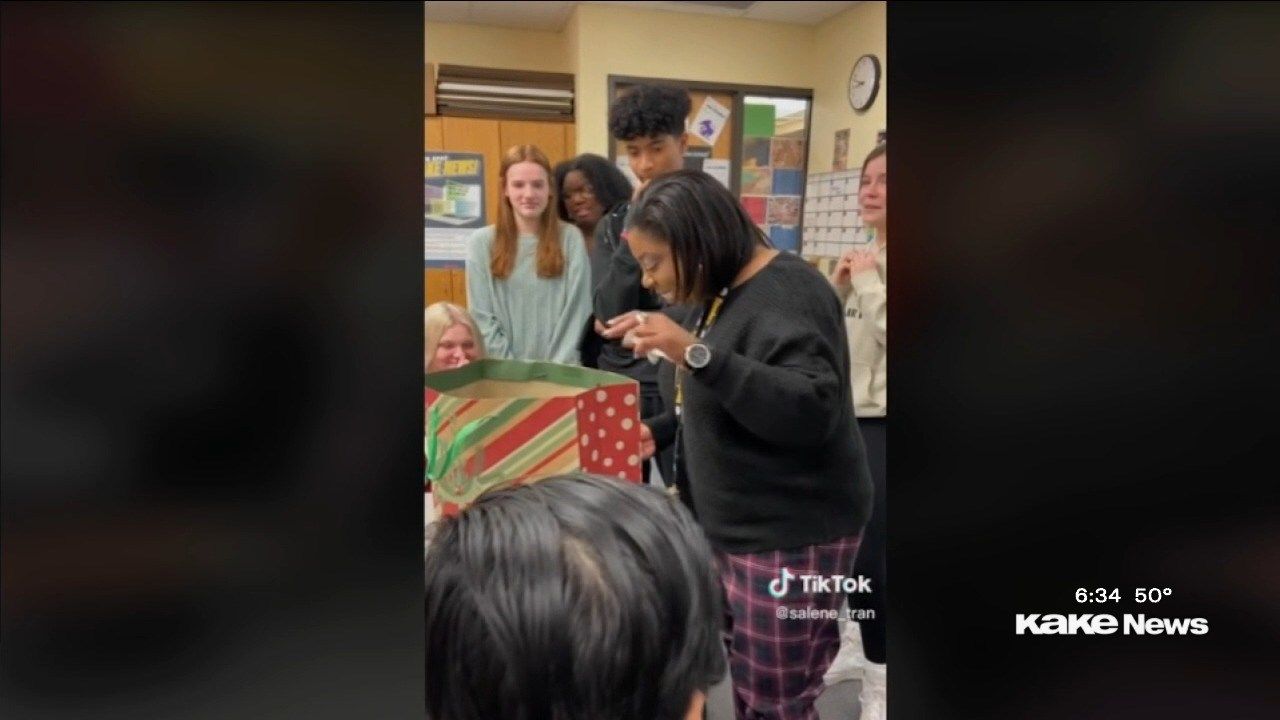 VIRAL VIDEO: Wichita teacher receives moving gift from her students - KAKE